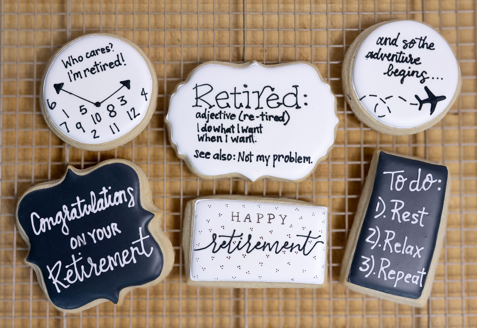 Iced Cookie Gift Sets - Retirement Cookie Box - Cookies, Crust Pastries ...